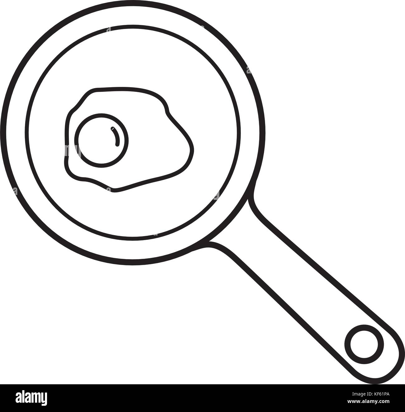 Fried egg on pan Stock Vector Image & Art - Alamy