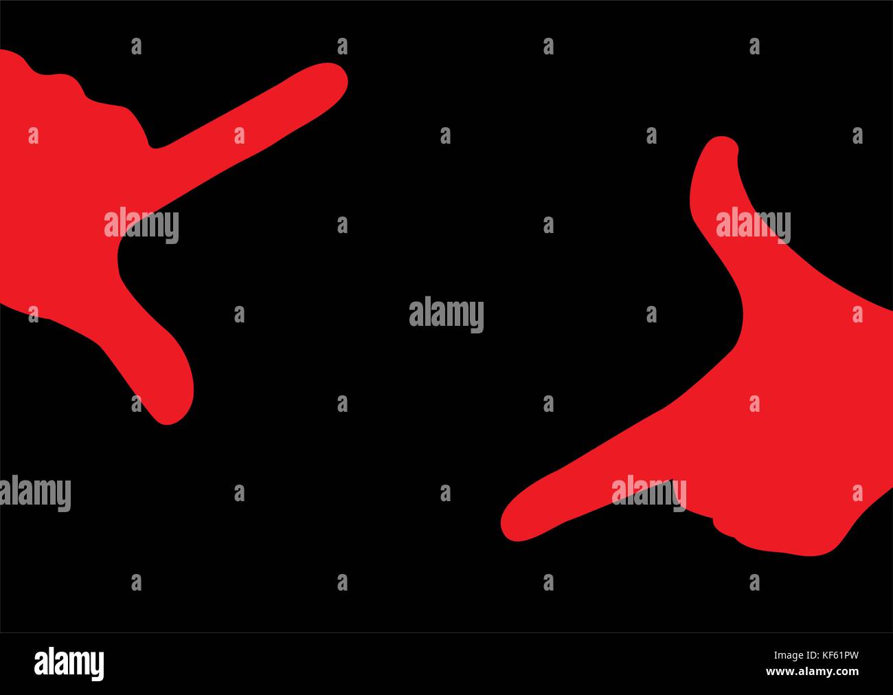 Red hands creating creative finger frame Stock Vector Image & Art - Alamy