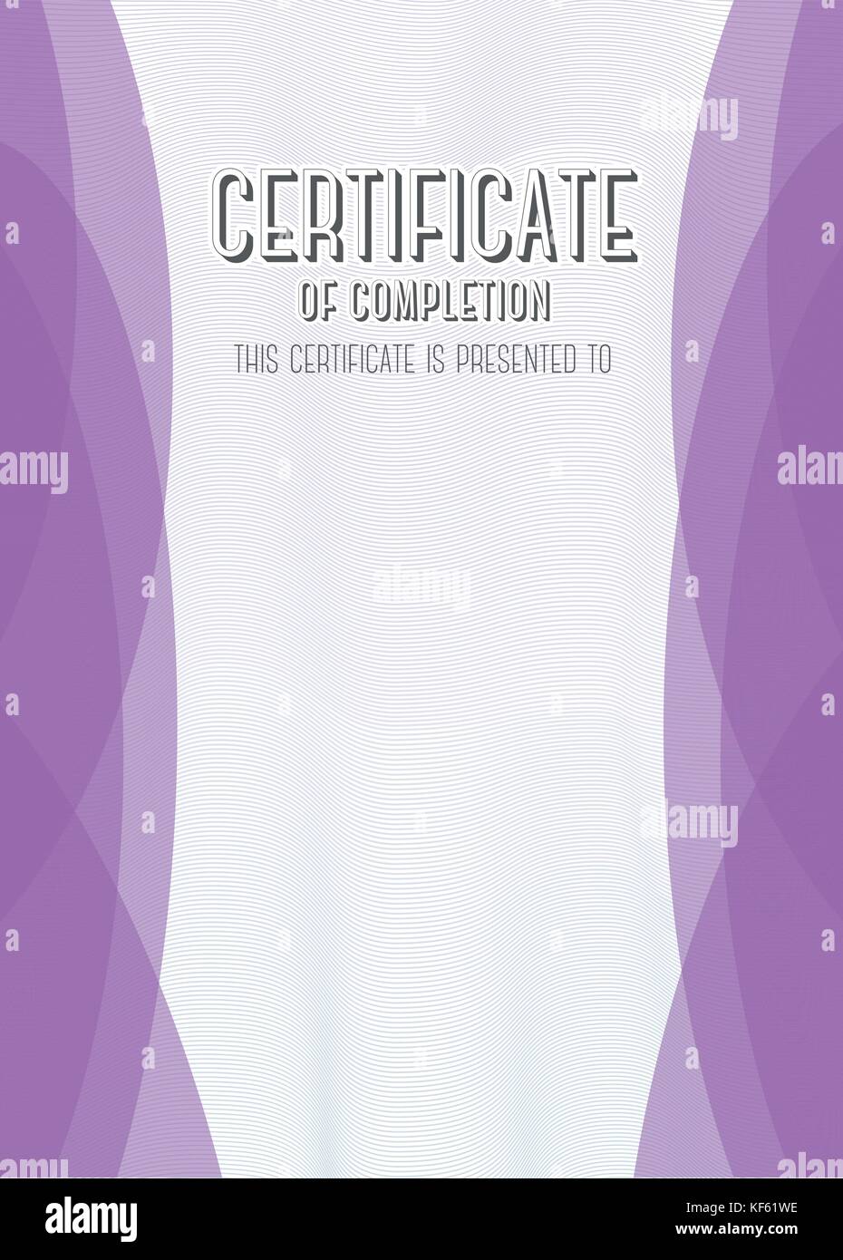Modern Certificate of completion. Vector template Stock Vector Image ...