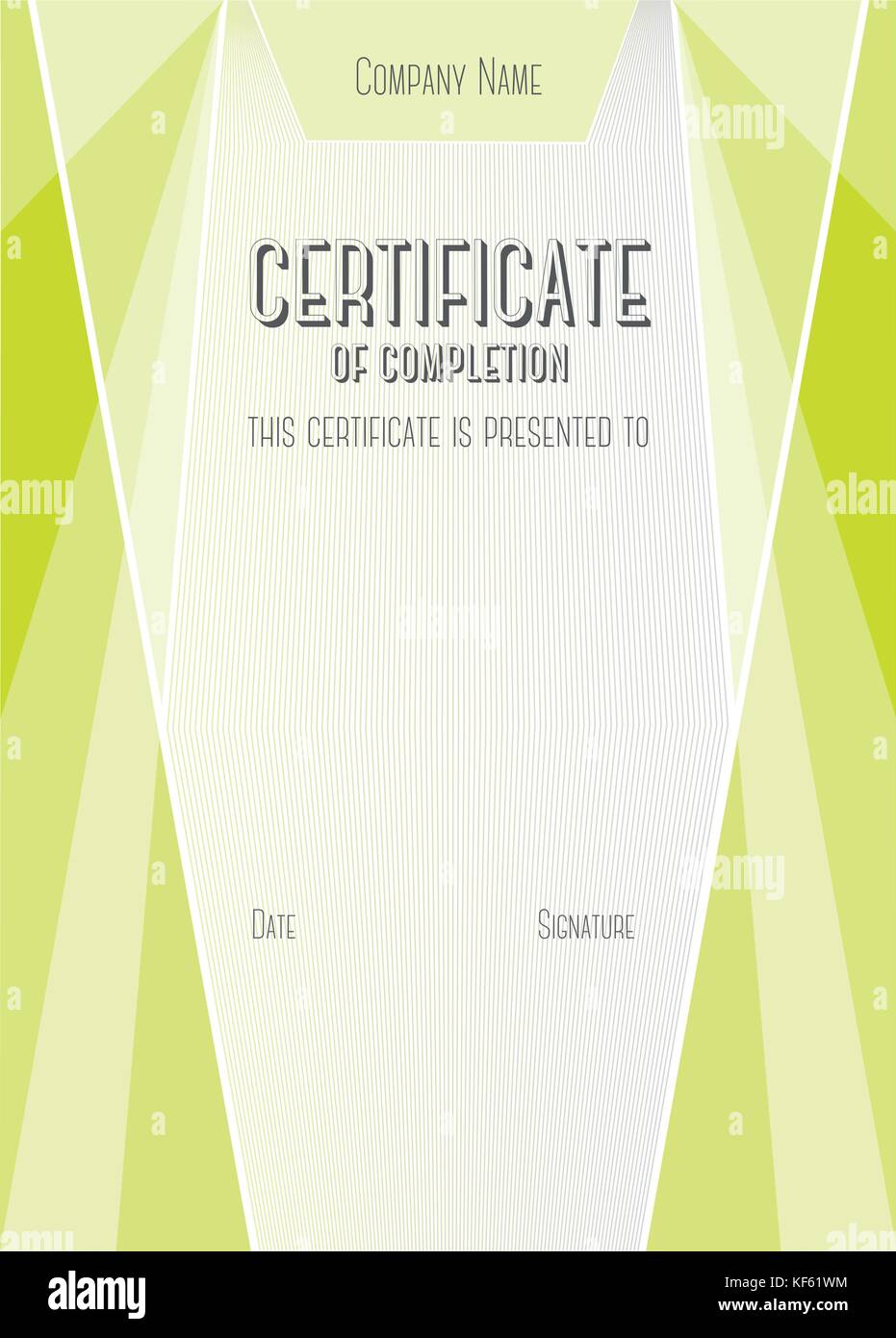 Modern Certificate of completion. Vector template Stock Vector Image ...