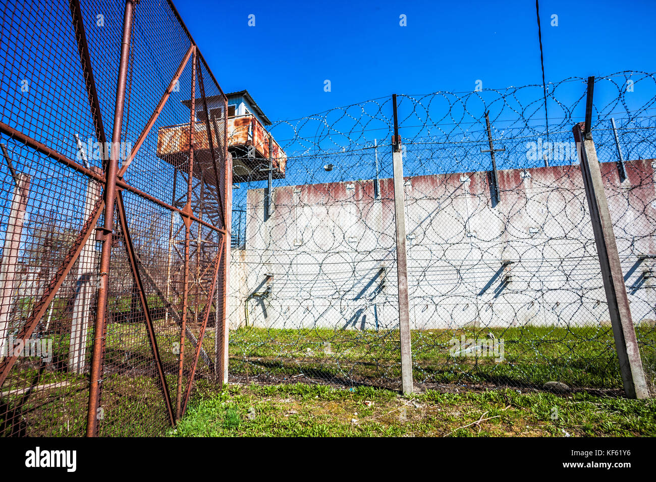 Abandoned Soviet time prison Stock Photo - Alamy