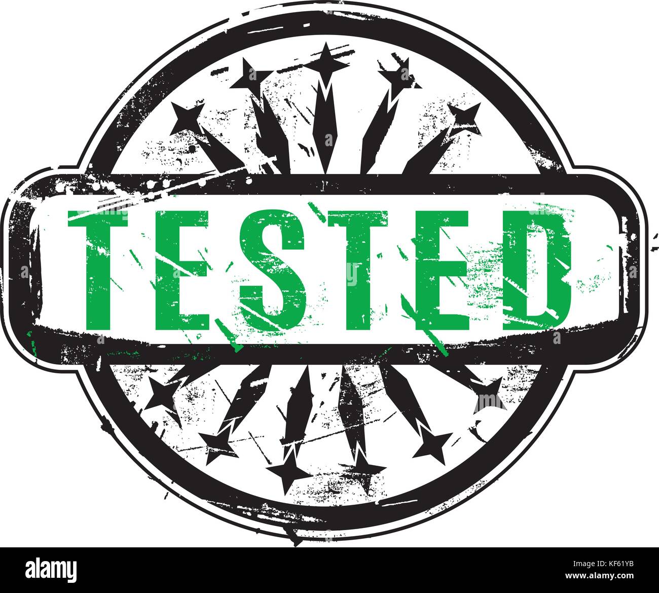 Tested rubber stamp vector illustration Stock Vector Image & Art - Alamy