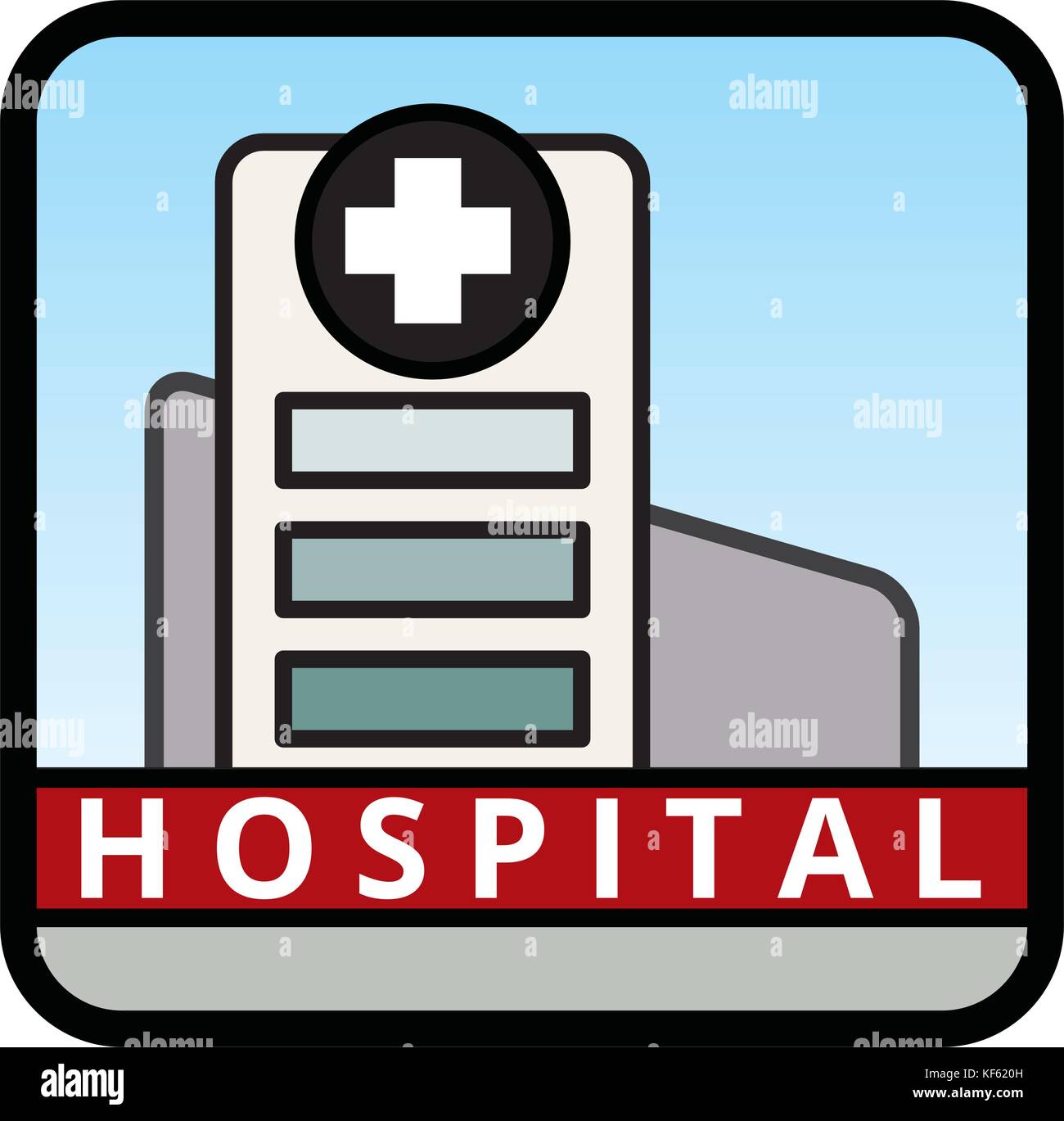 Large Hospital Building Stock Vector Image & Art - Alamy