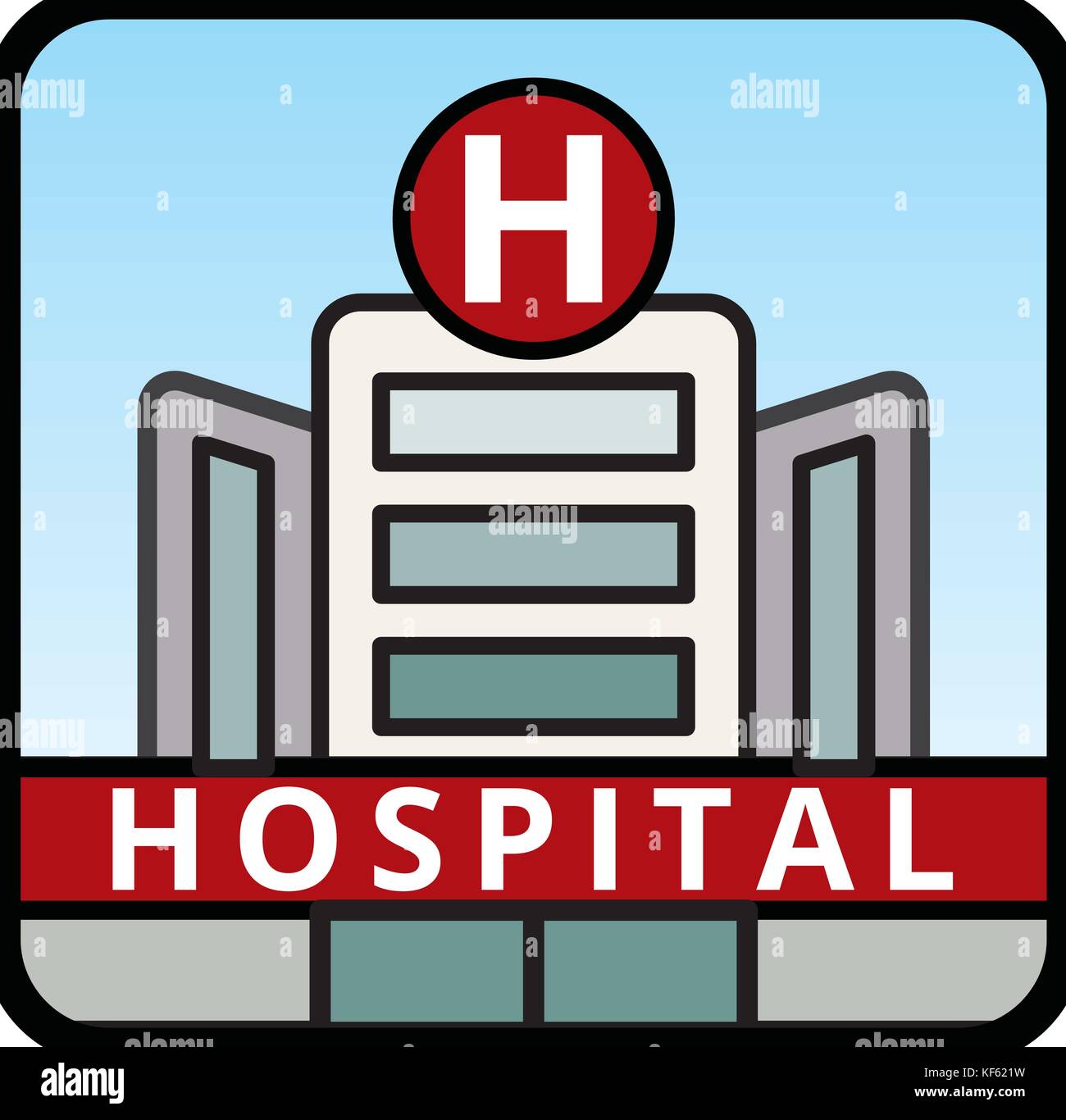 Large Hospital Building Stock Vector Image & Art - Alamy