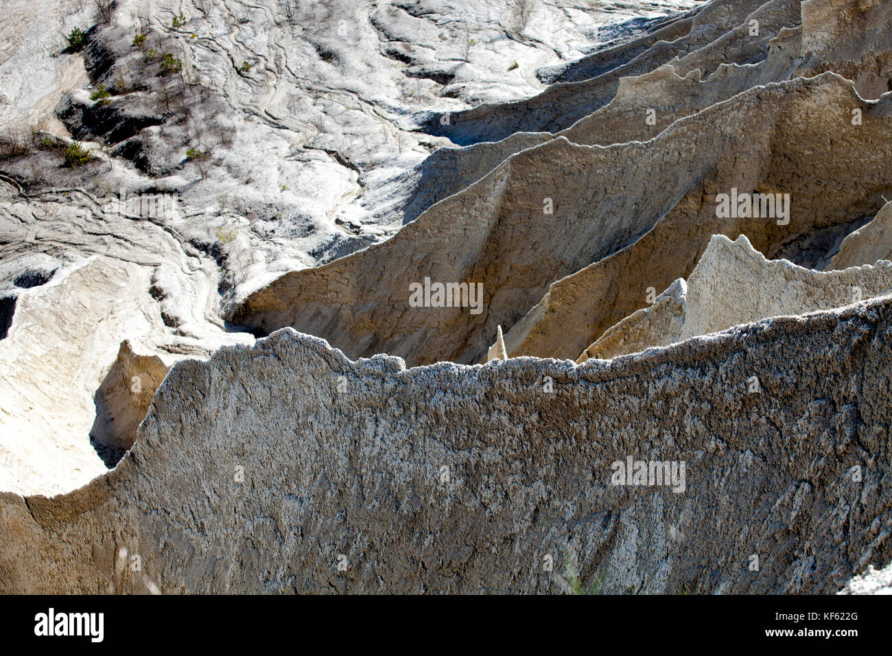 Water eroded large mining Spoil tip hill Stock Photo - Alamy