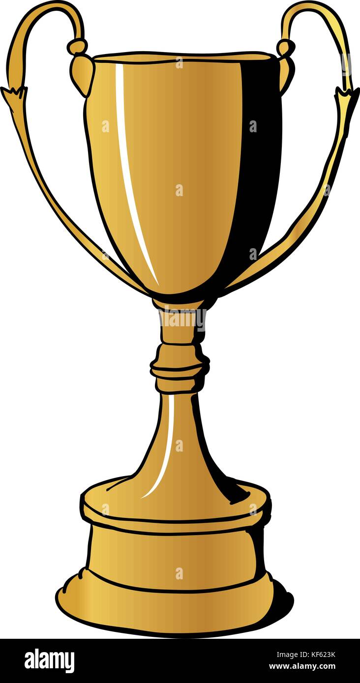 Gold winners trophy cup Stock Vector Images - Alamy