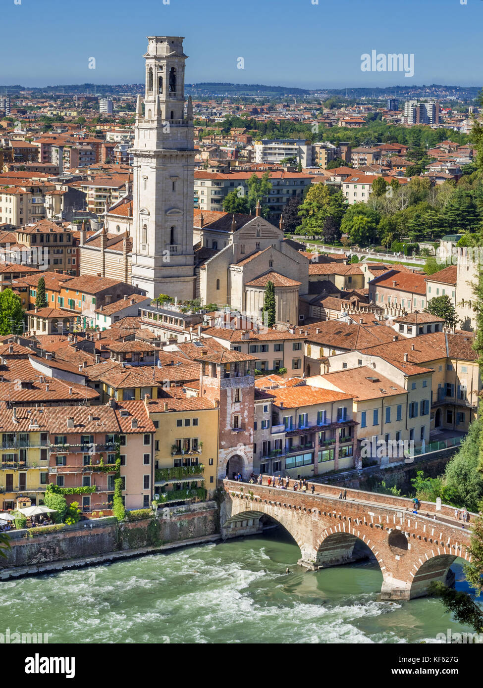 View of Verona and River Adige, Italy Stock Photo - Alamy