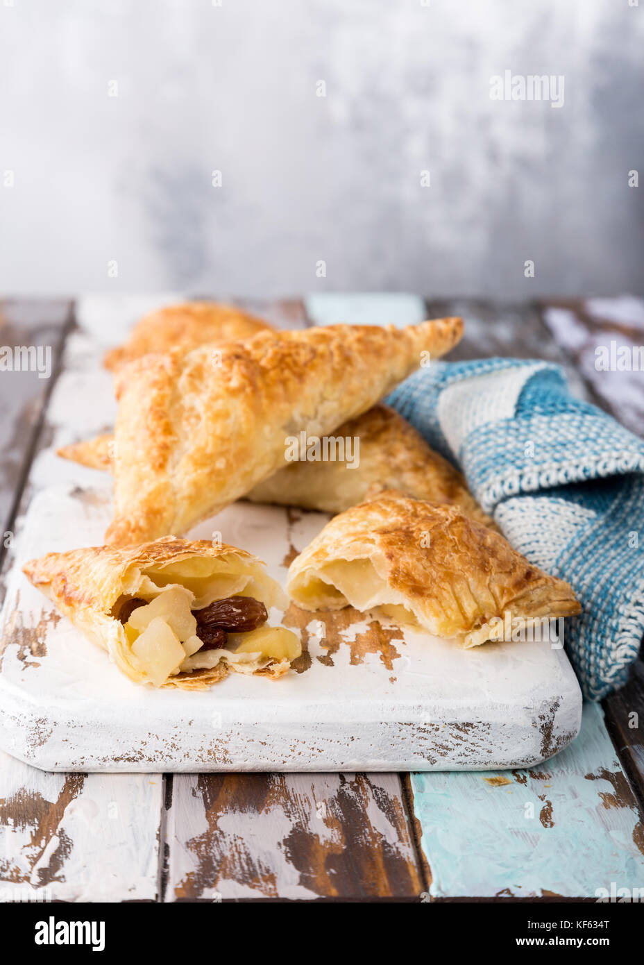 Puff pastry triangles Stock Photo - Alamy