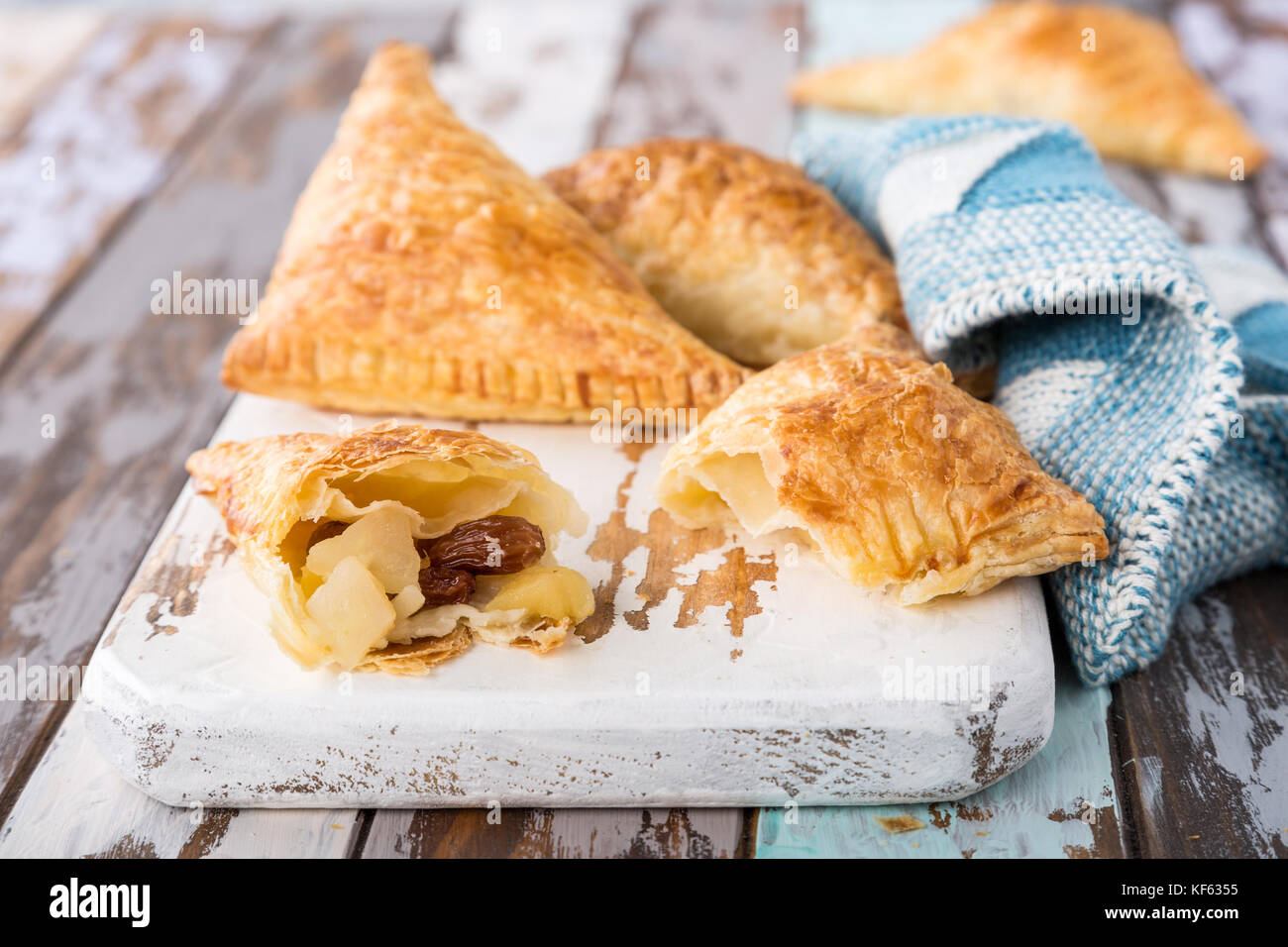 Puff pastry triangles Stock Photo - Alamy
