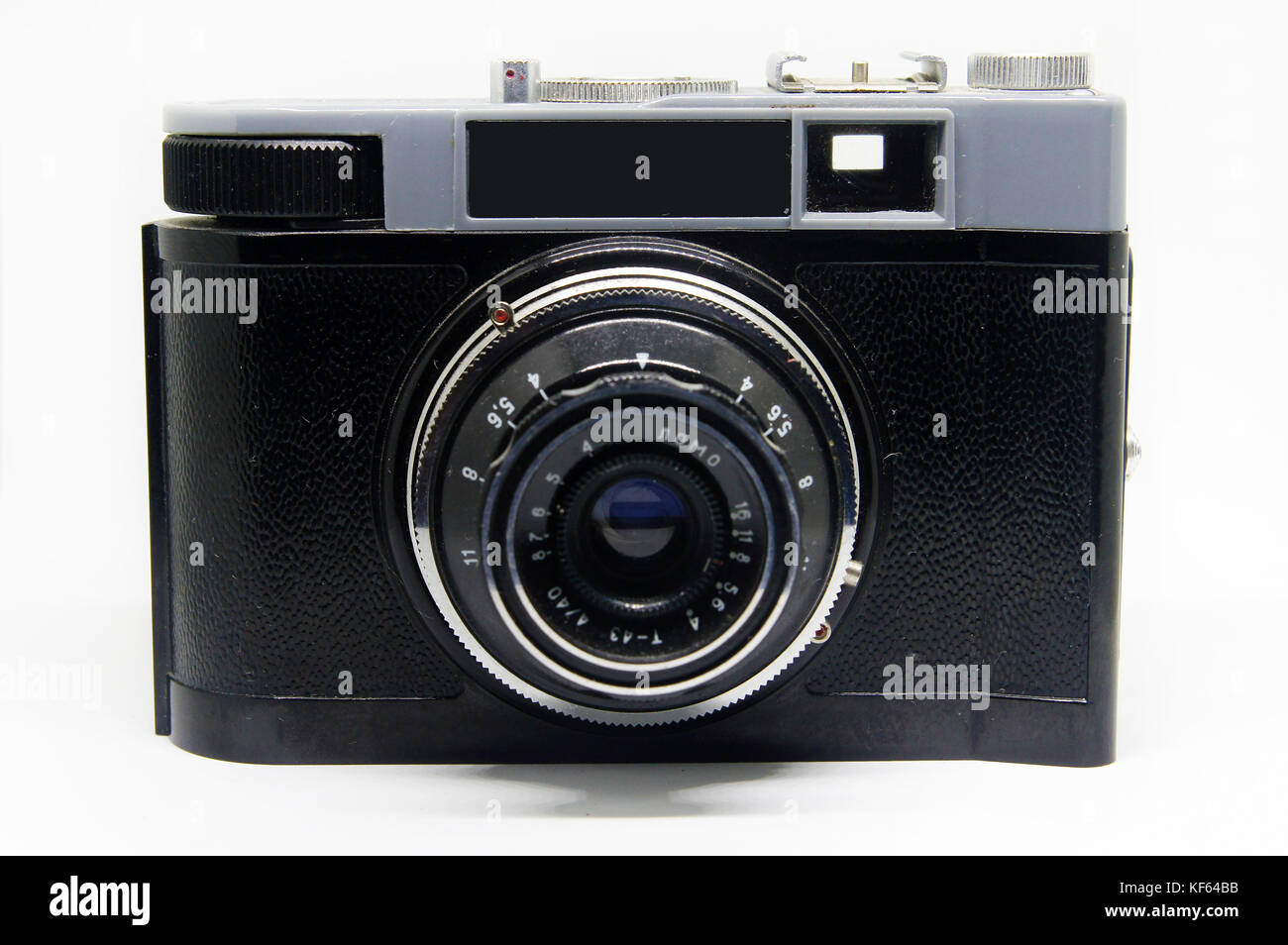 Old vintage camera on white background.isolated Stock Photo - Alamy
