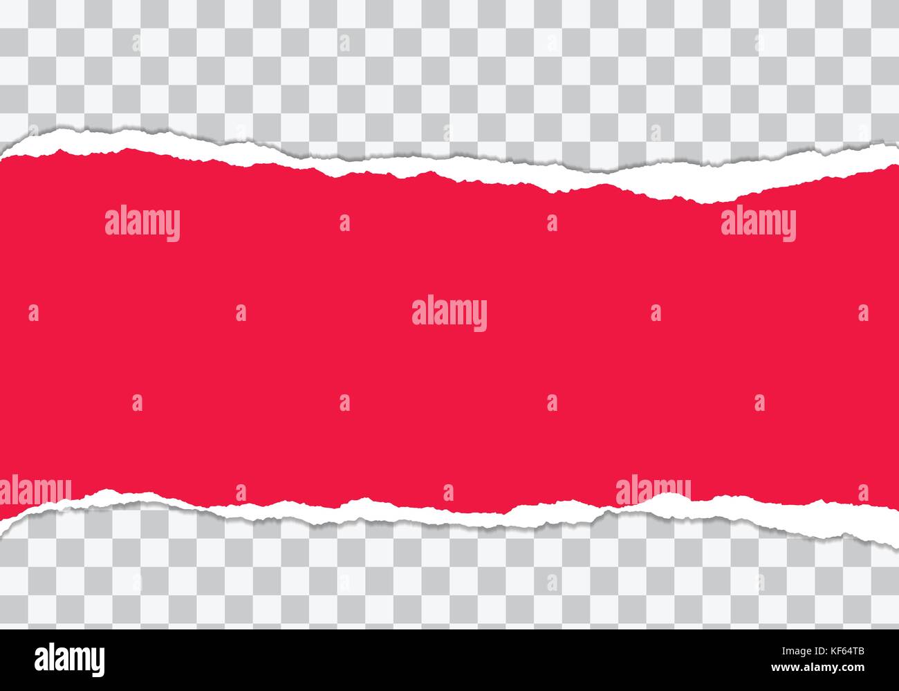 Vector illustration of torn red paper with transparent background ...