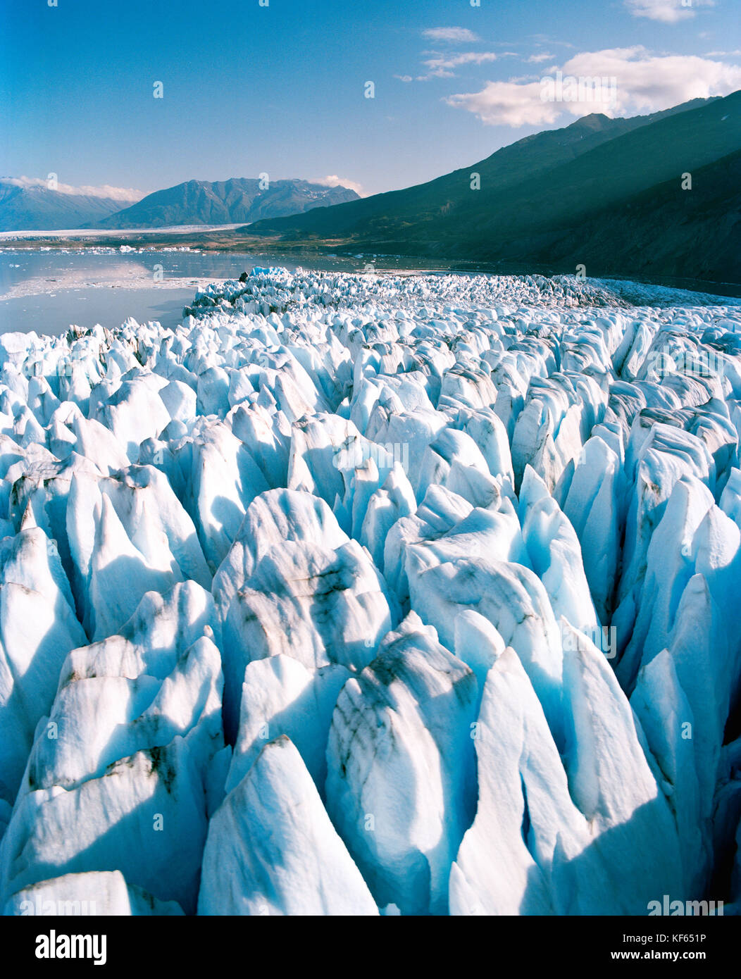 USA, Alaska, Colony Glacier in Chugach State Park in the Chugach ...