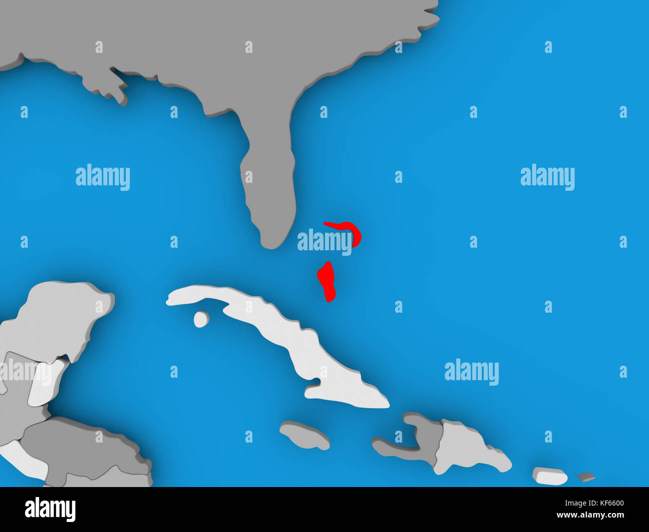 Bahamas 3d map hi-res stock photography and images - Alamy