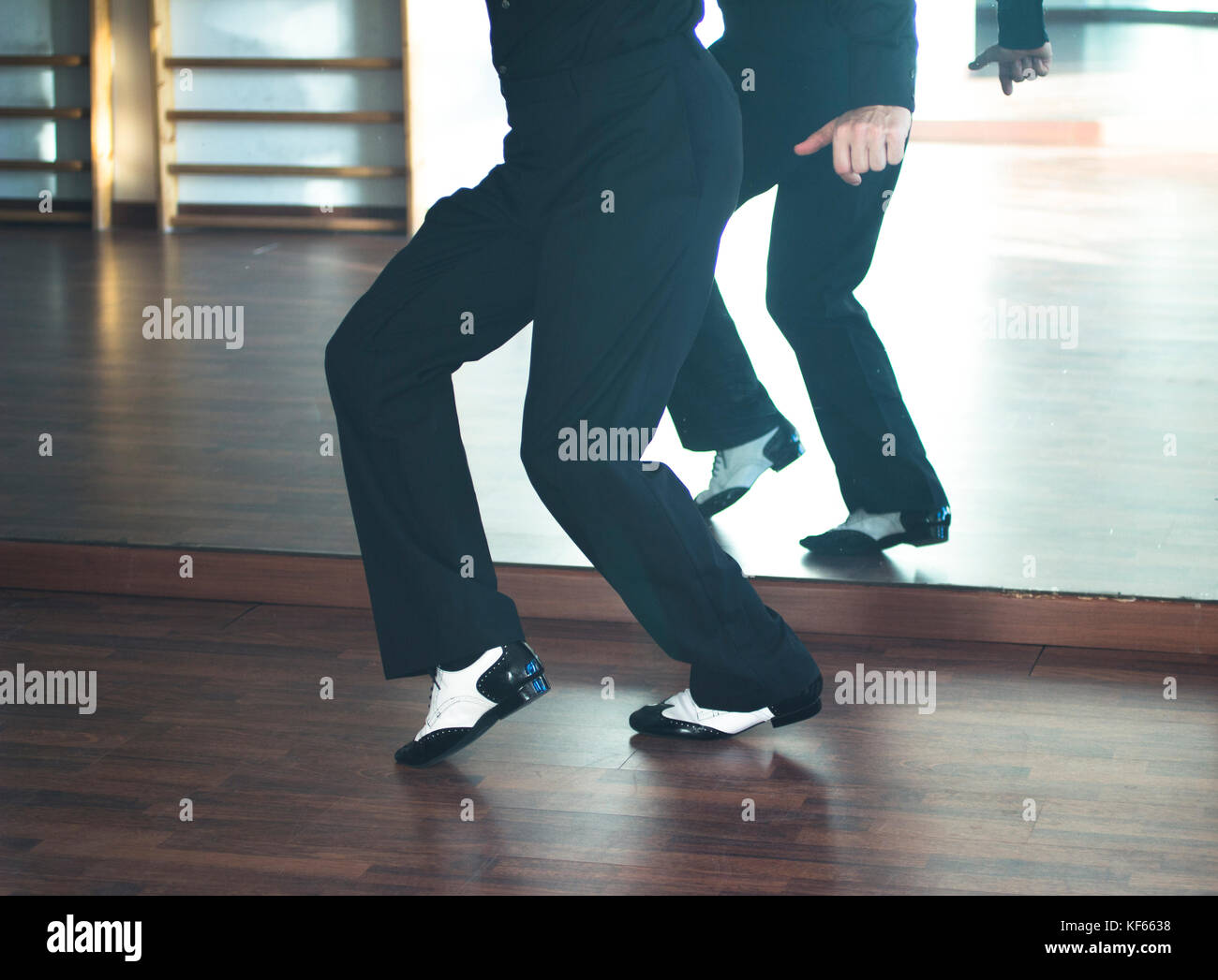 Ballroom dance male dancer and teacher in studio school dancing in ...
