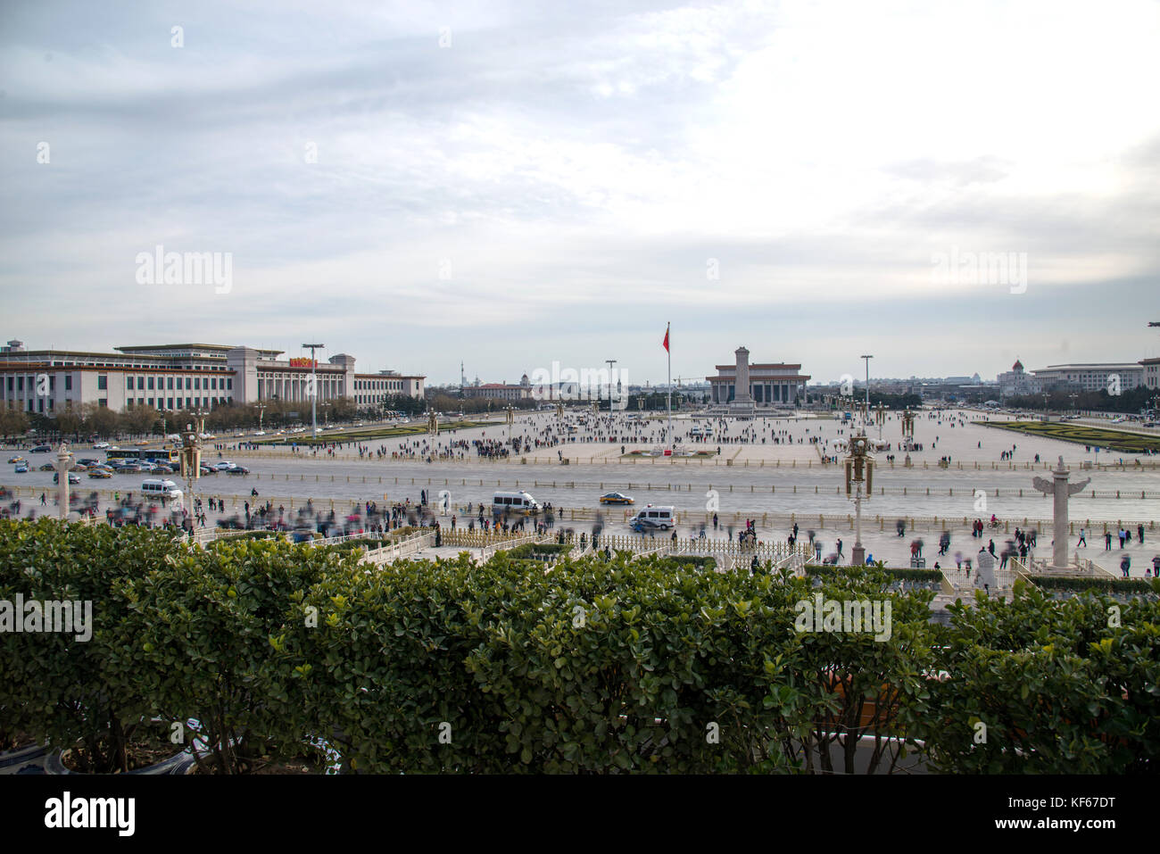Panorama of Tiananmen square in Beijing Stock Photo - Alamy