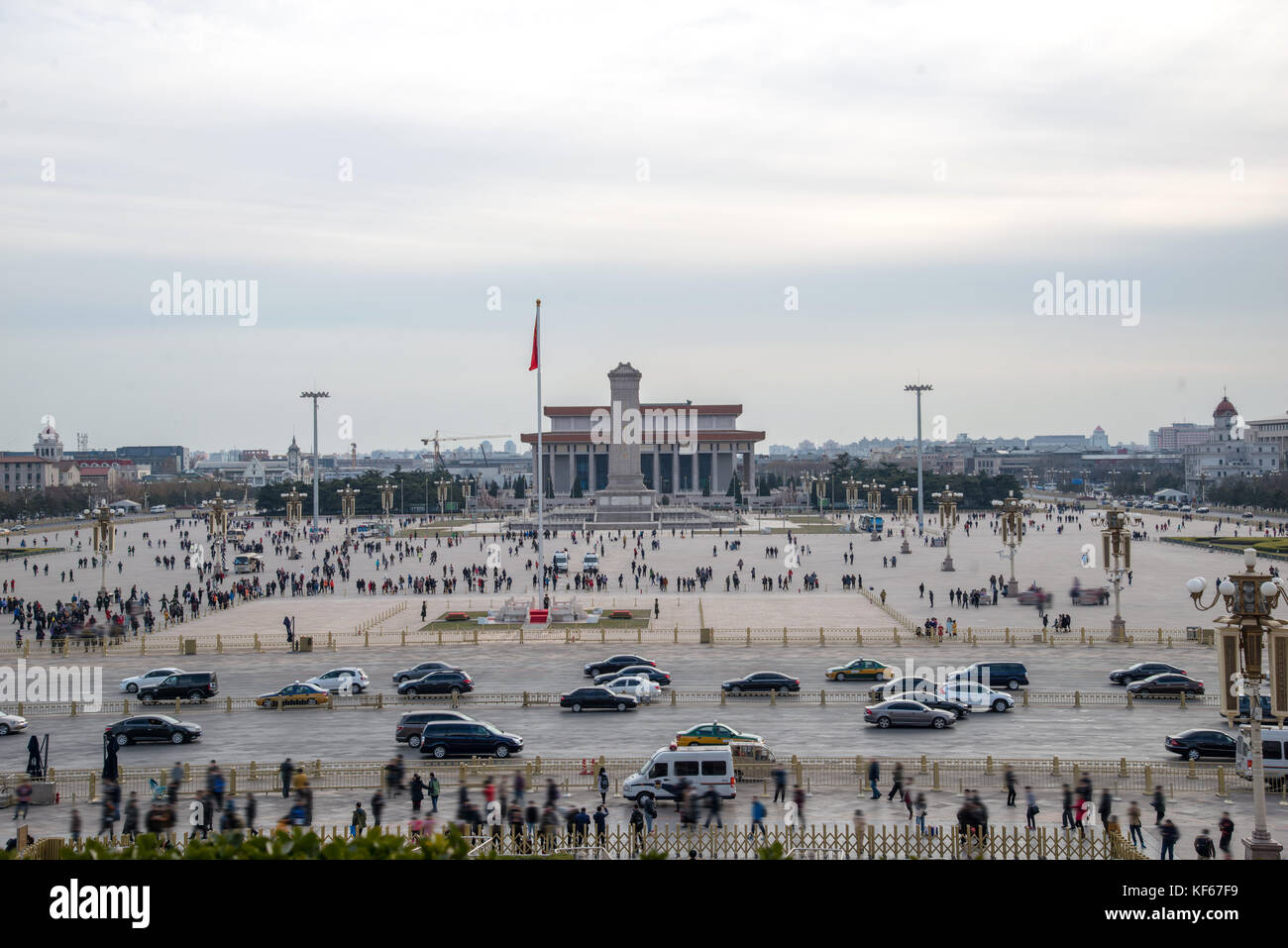 Panorama of Tiananmen square in Beijing Stock Photo - Alamy