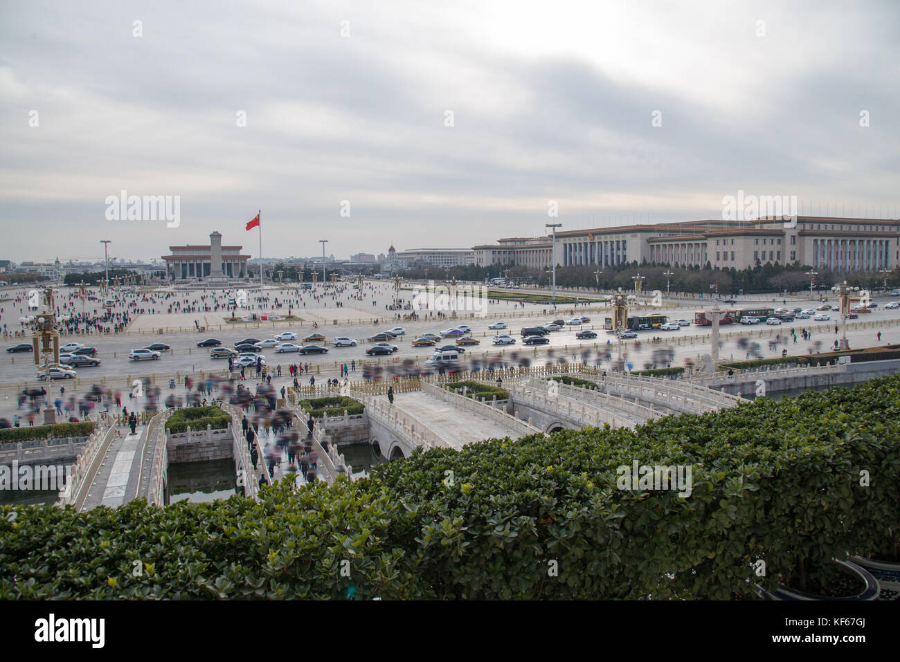 Panorama of Tiananmen square in Beijing Stock Photo - Alamy