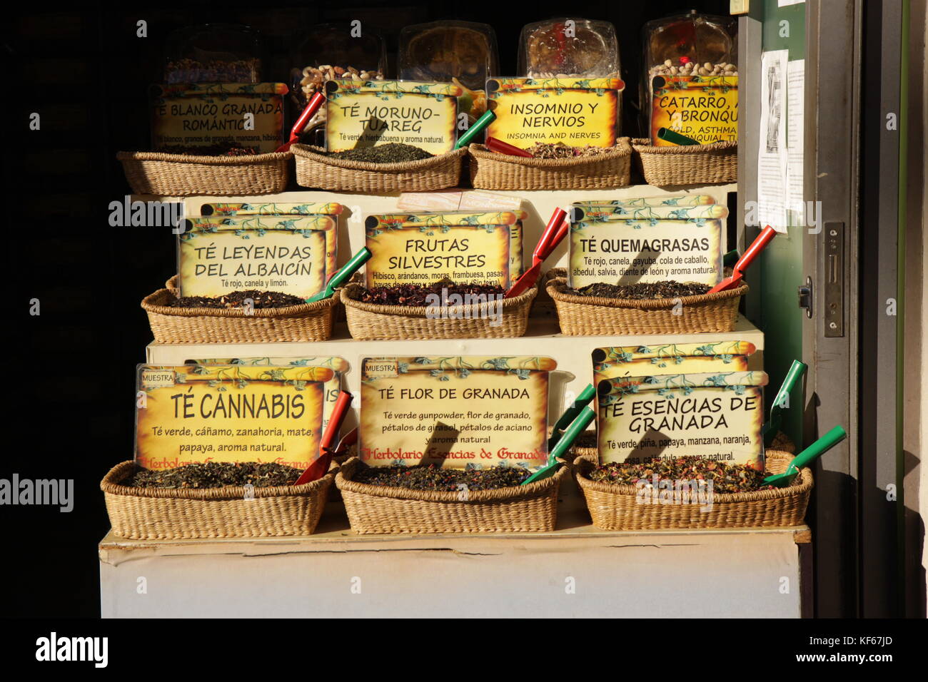 Granada, Spain - Tea selection at local shop Stock Photo - Alamy