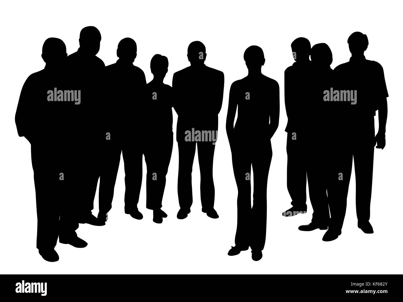 Woman front crowd Stock Vector Images - Alamy