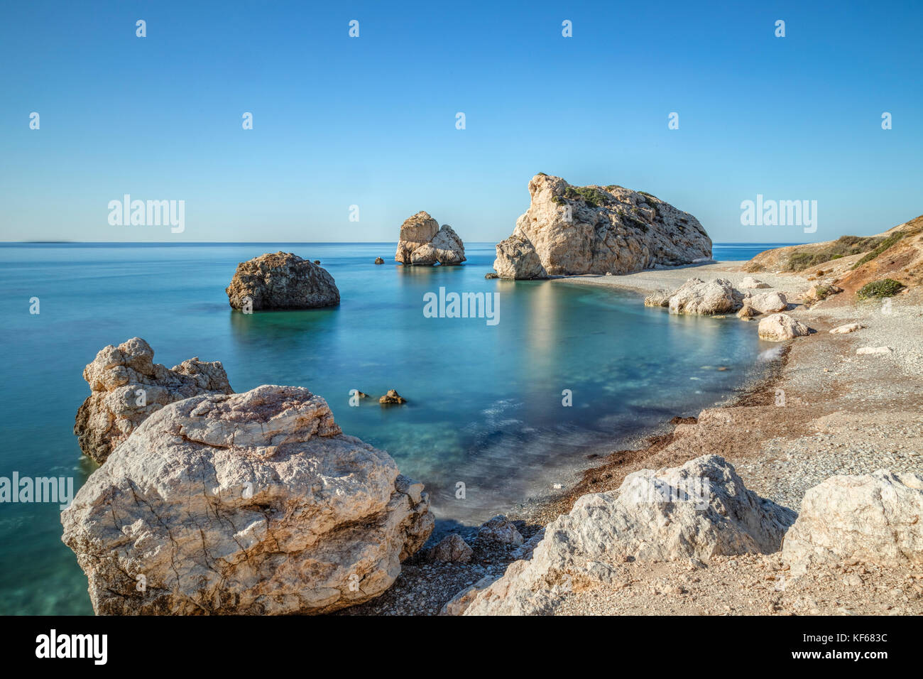 Petra tou Romiou, Aphrodite's Rock, Paphos, Cyprus Stock Photo - Alamy