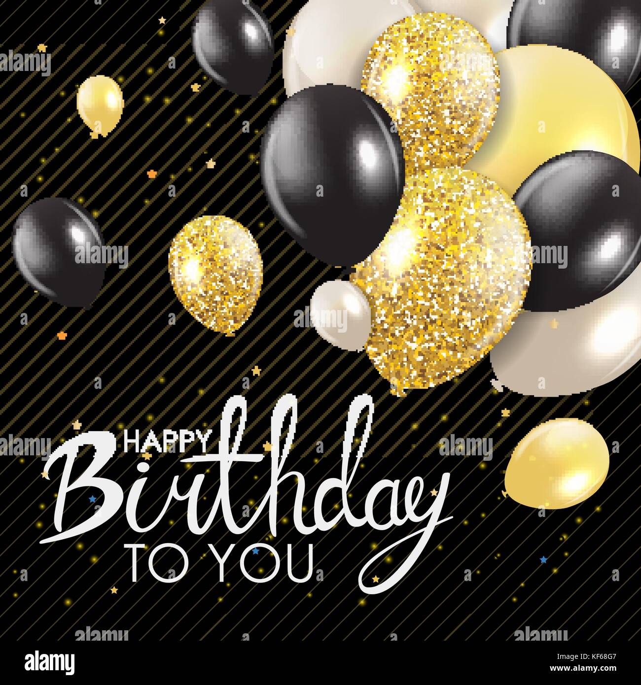 Abstract Happy Birthday Background Card Template Vector Illustration ...