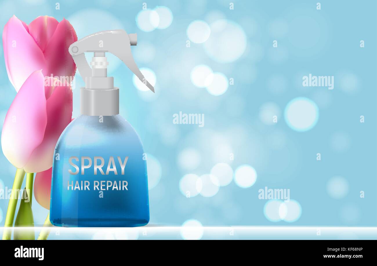Design Hair Repair Spray Cosmetics Product Template for Ads or Magazine ...