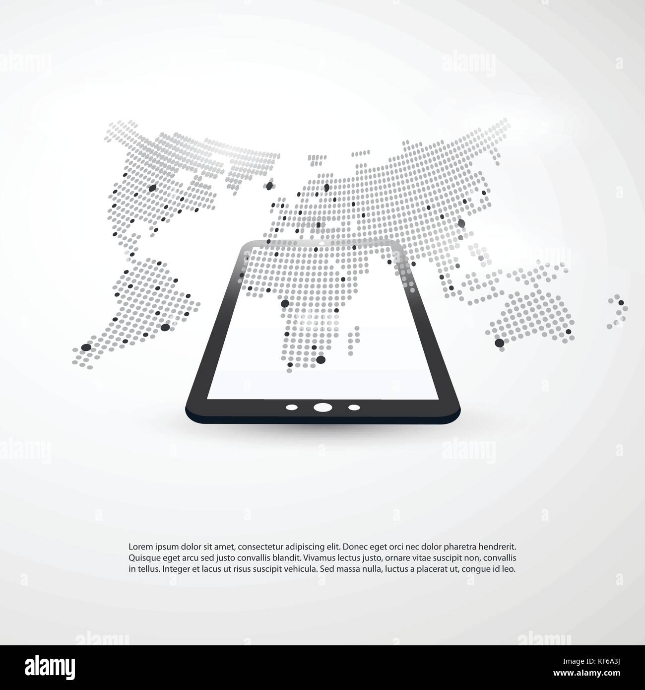 Cloud Computing And Networks Concept With World Map Abstract Global Digital Network