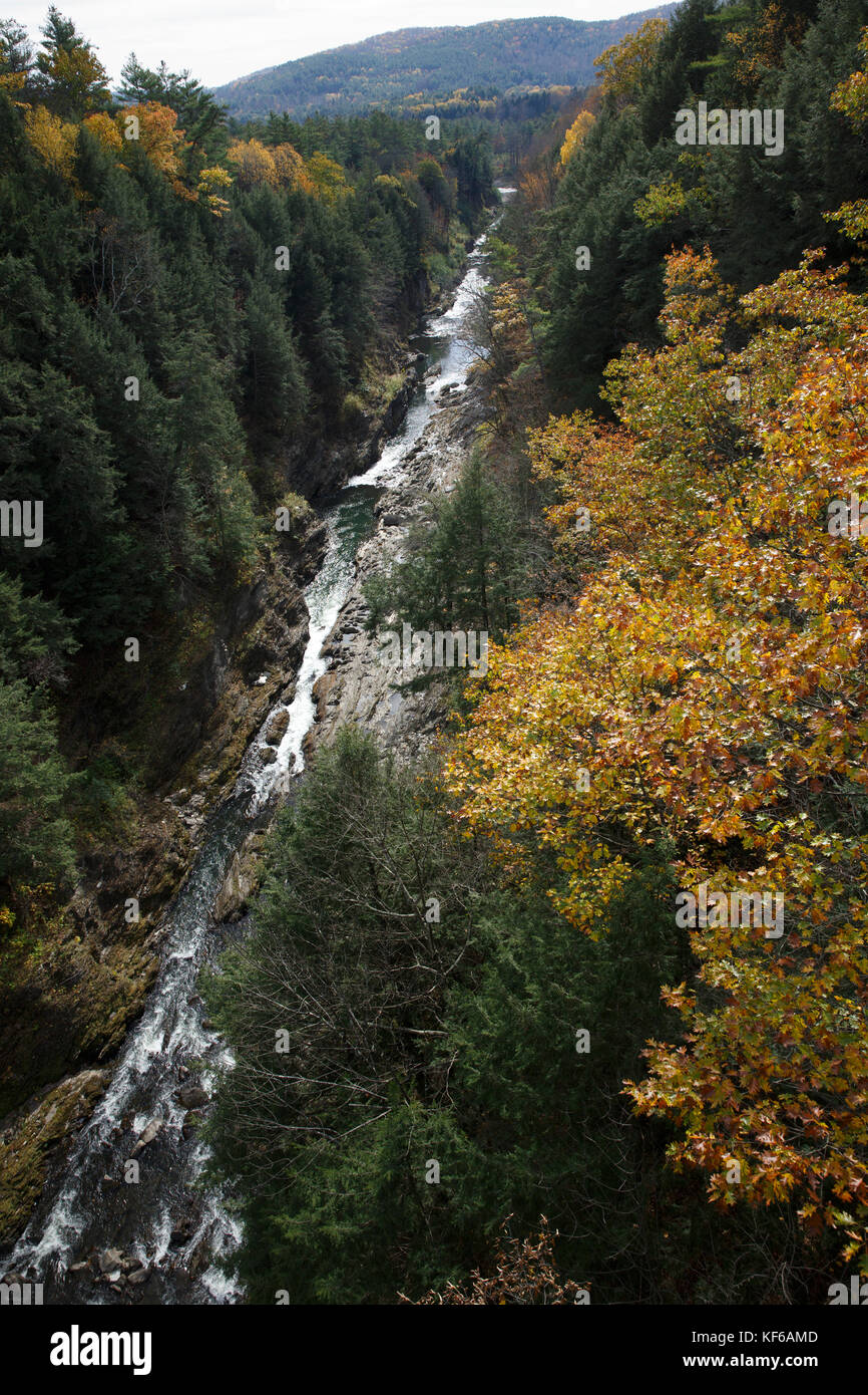 Fall autumn foliage, Quechee Gorge, Vermont Stock Photo - Alamy