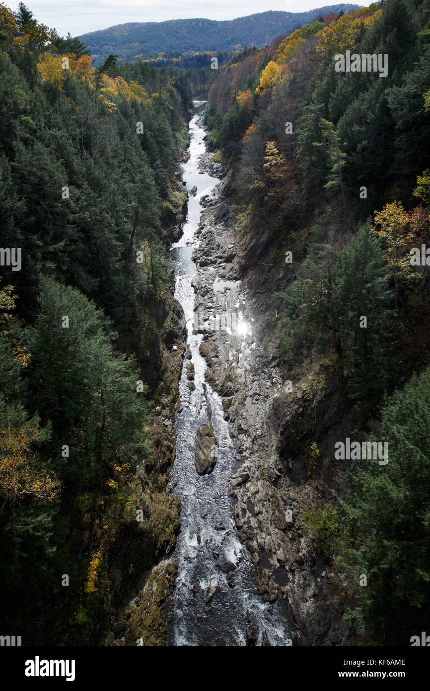 Fall autumn foliage, Quechee Gorge, Vermont Stock Photo - Alamy
