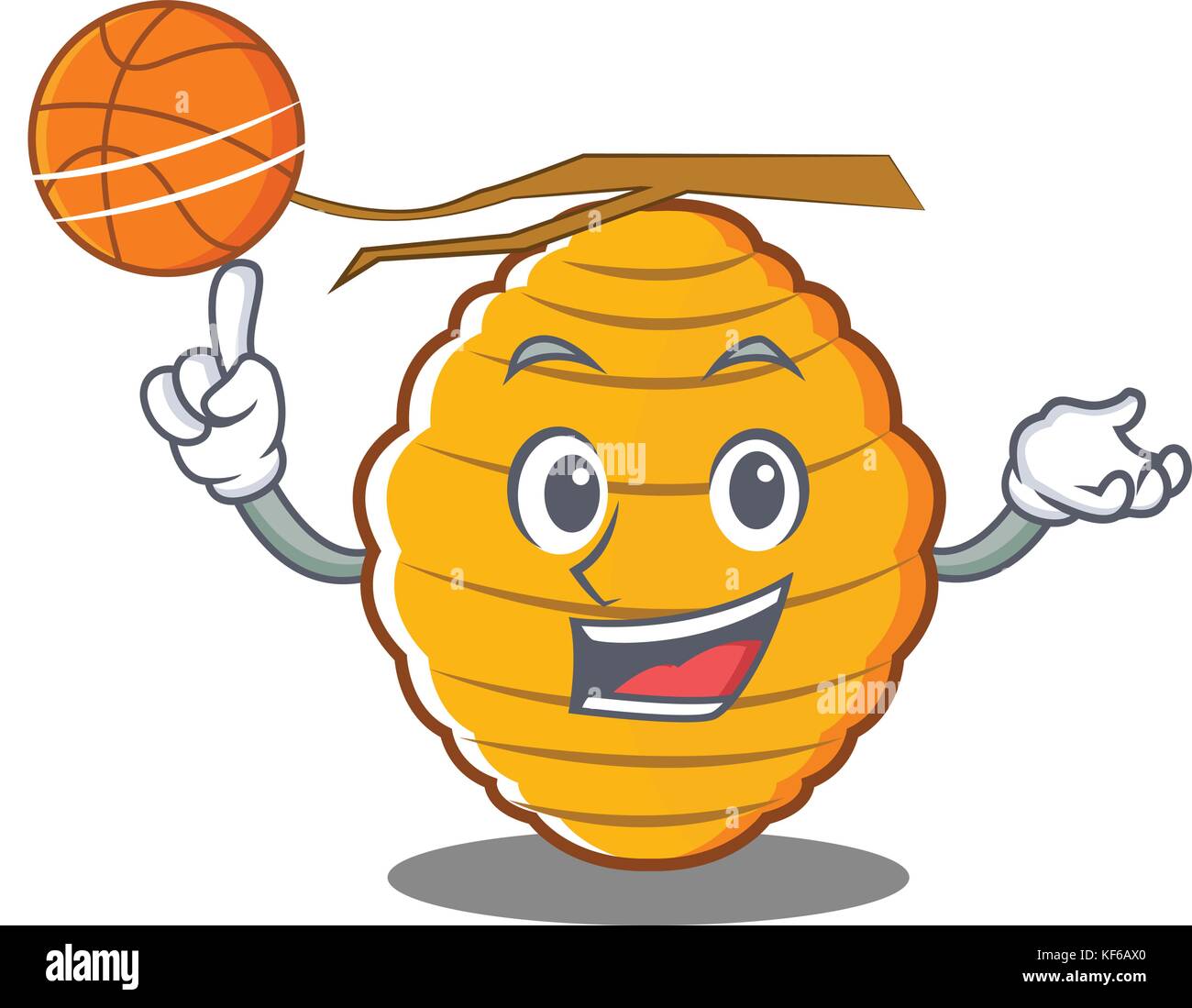 With basketball bee hive character cartoon Stock Vector Image & Art - Alamy