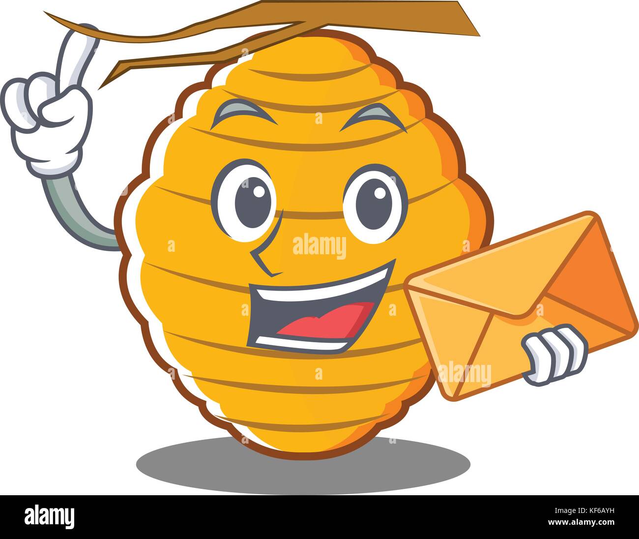 With envelope bee hive character cartoon Stock Vector Image & Art - Alamy