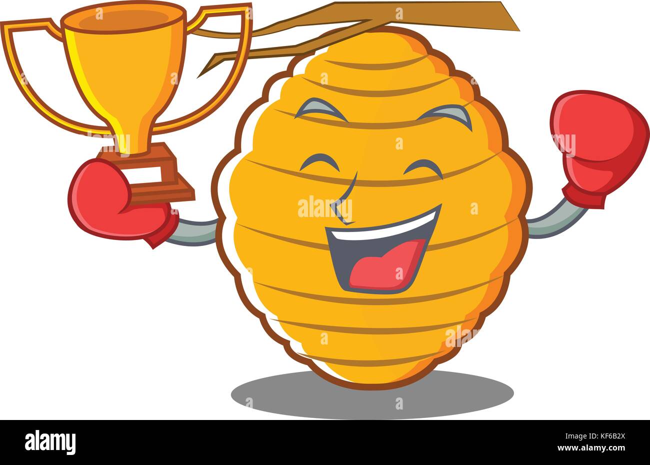 Boxing bee hive character cartoon Stock Vector Image & Art - Alamy