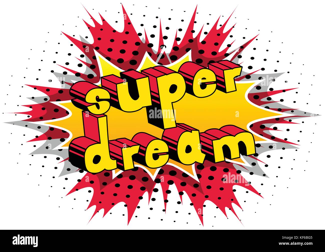 Super Dream - Comic book style word on abstract background Stock Vector ...