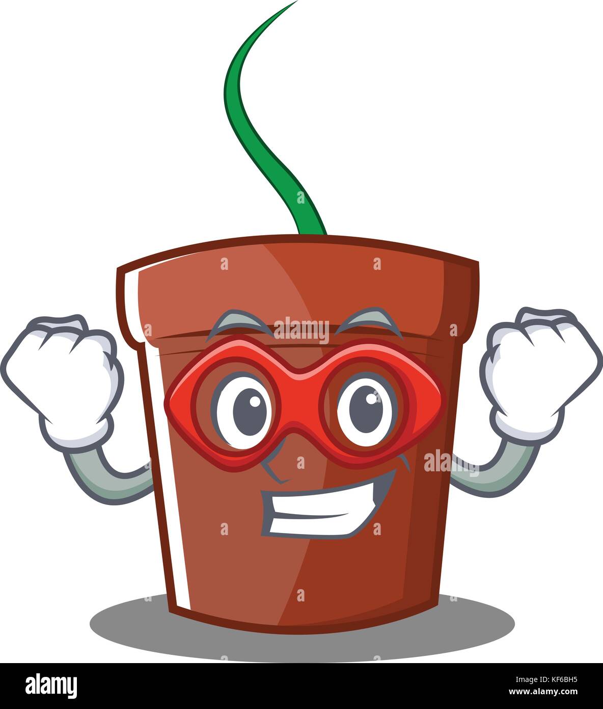 Super hero flower pot character cartoon Stock Vector Image & Art - Alamy