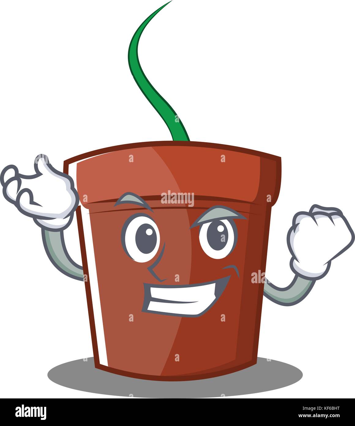 Successful flower pot character cartoon Stock Vector Image & Art - Alamy