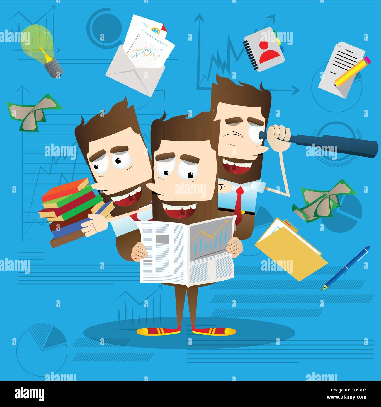 Multitasking group Stock Vector Images - Alamy