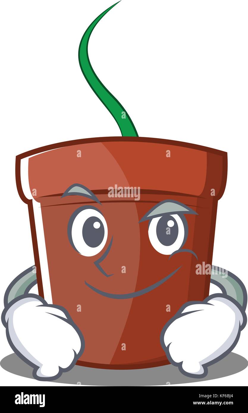 Smirking flower pot character cartoon Stock Vector Image & Art - Alamy