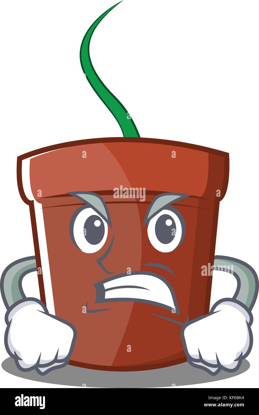 Angry flower pot character cartoon Stock Vector Image & Art - Alamy