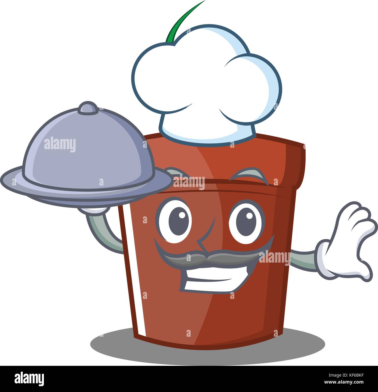 Chef flower pot character cartoon Stock Vector Image & Art - Alamy