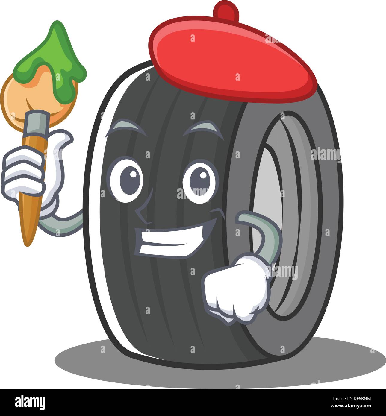 Artist tire character cartoon style Stock Vector Image & Art - Alamy
