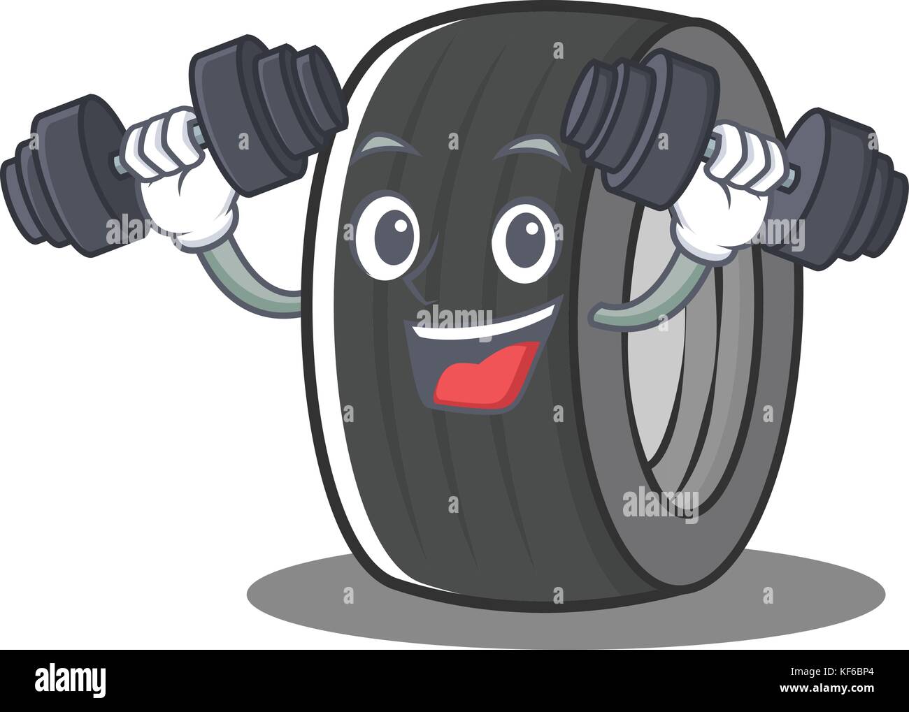 Fitness tire character cartoon style Stock Vector Image & Art - Alamy