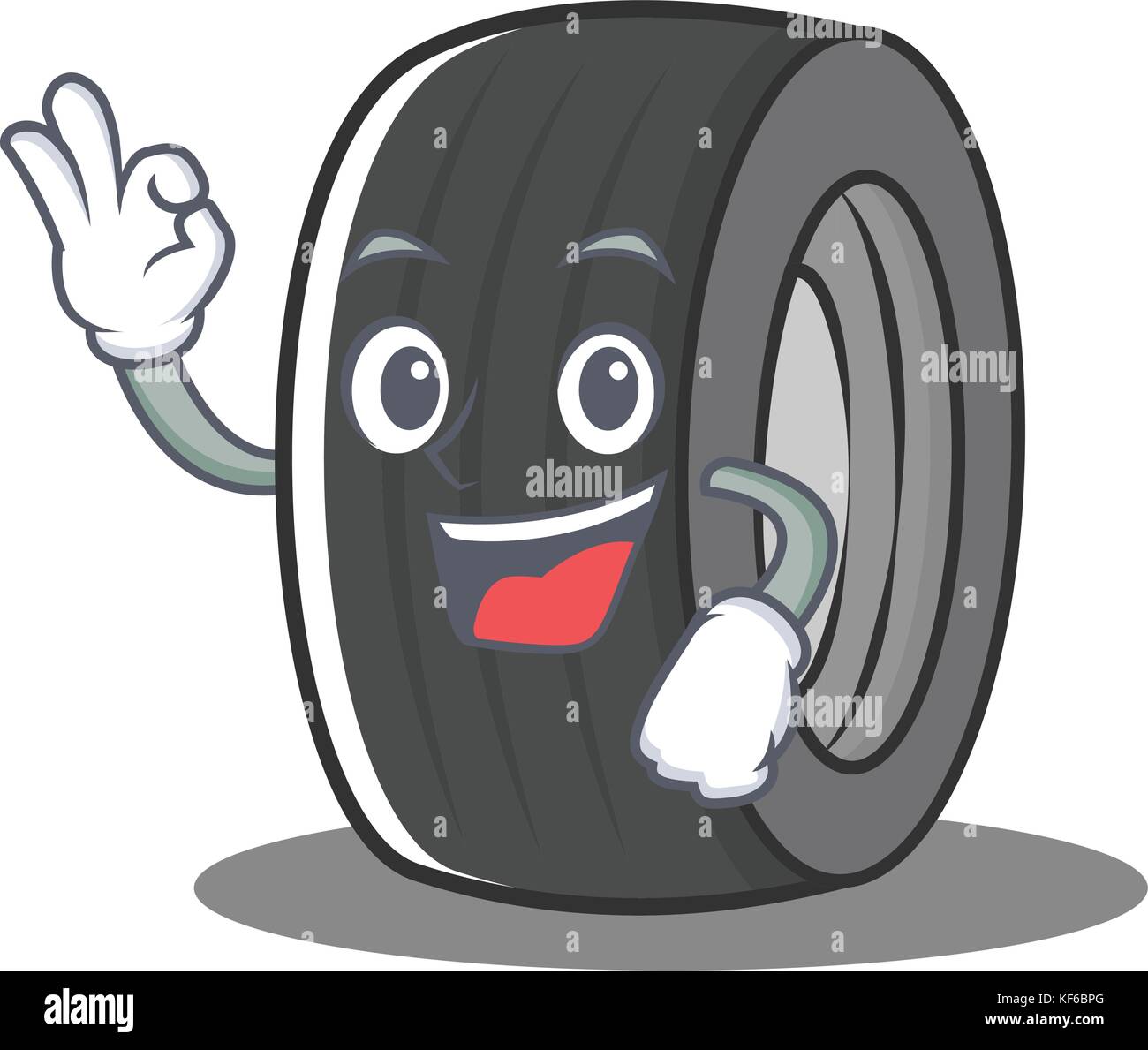 Okay tire character cartoon style Stock Vector Image & Art - Alamy