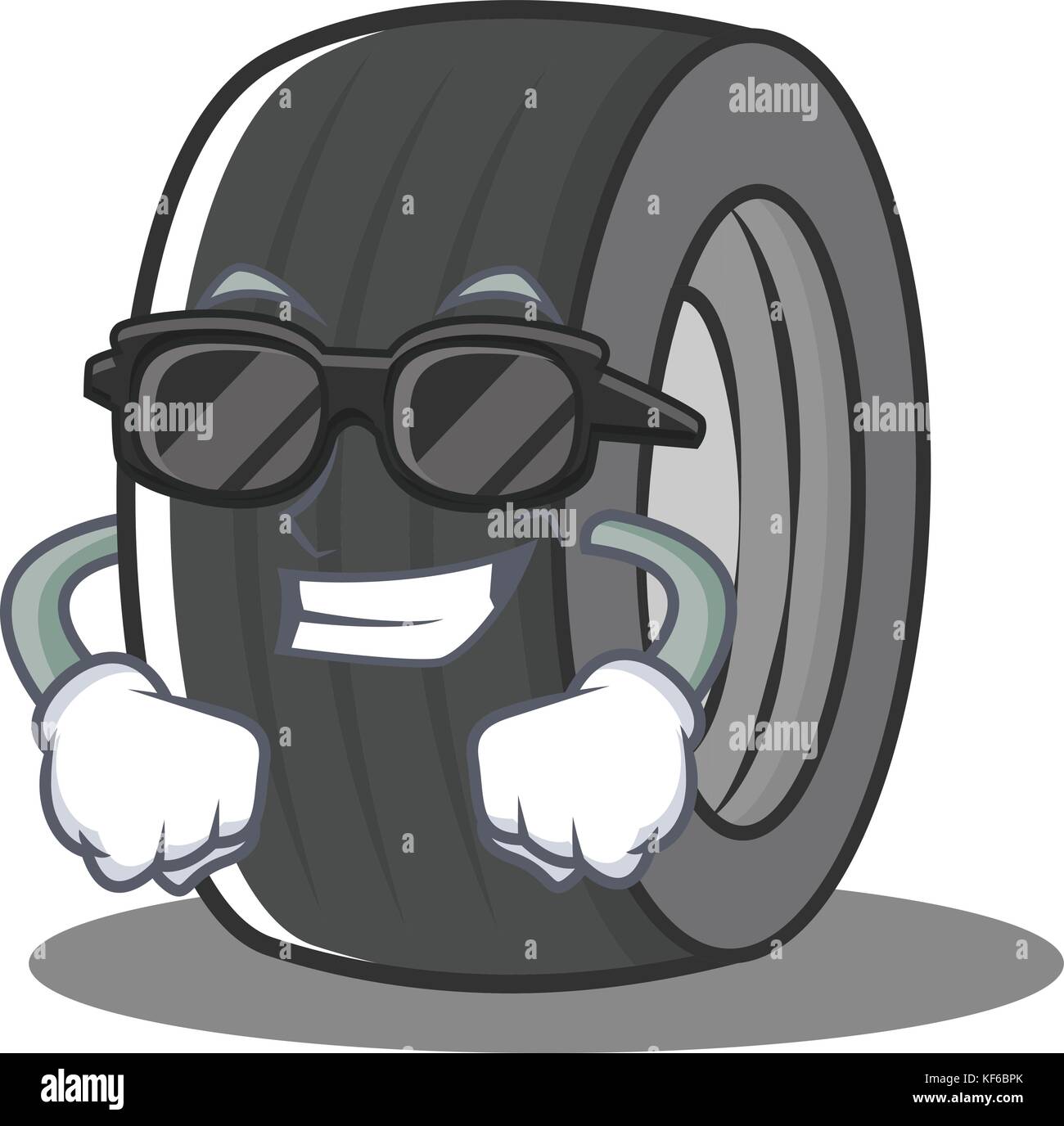 Super cool tire character cartoon style Stock Vector Image & Art - Alamy