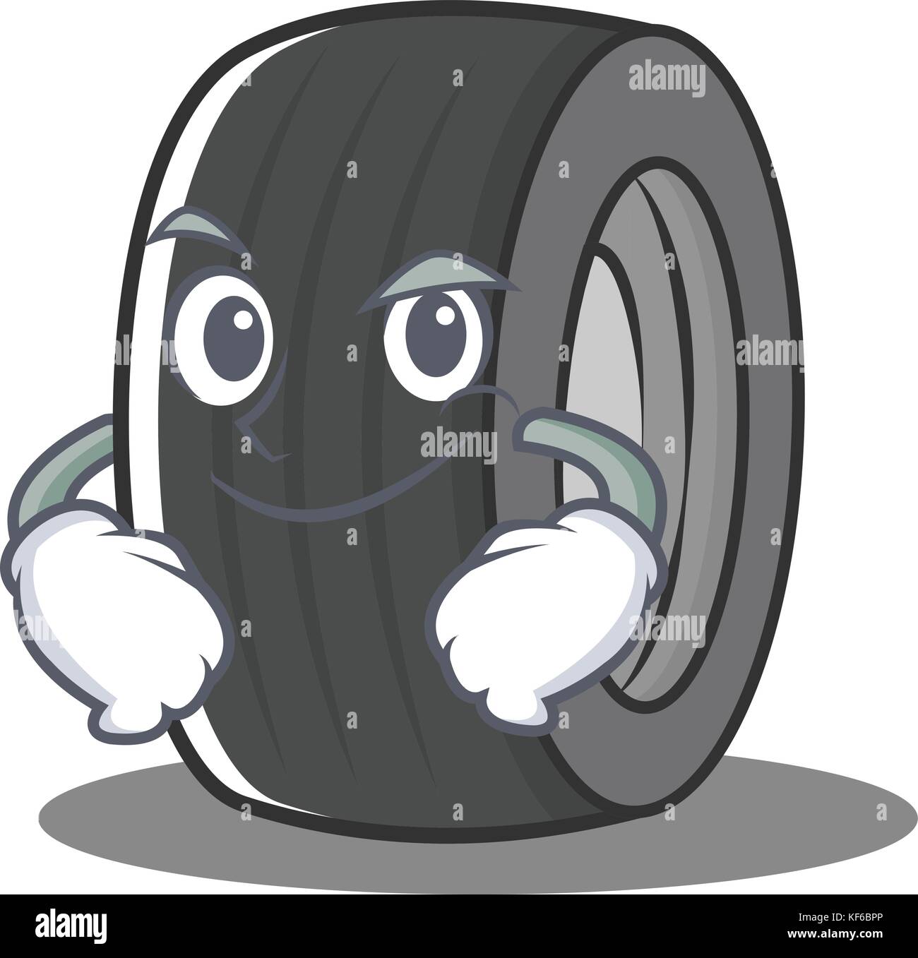 Smirking tire character cartoon style Stock Vector Image & Art - Alamy