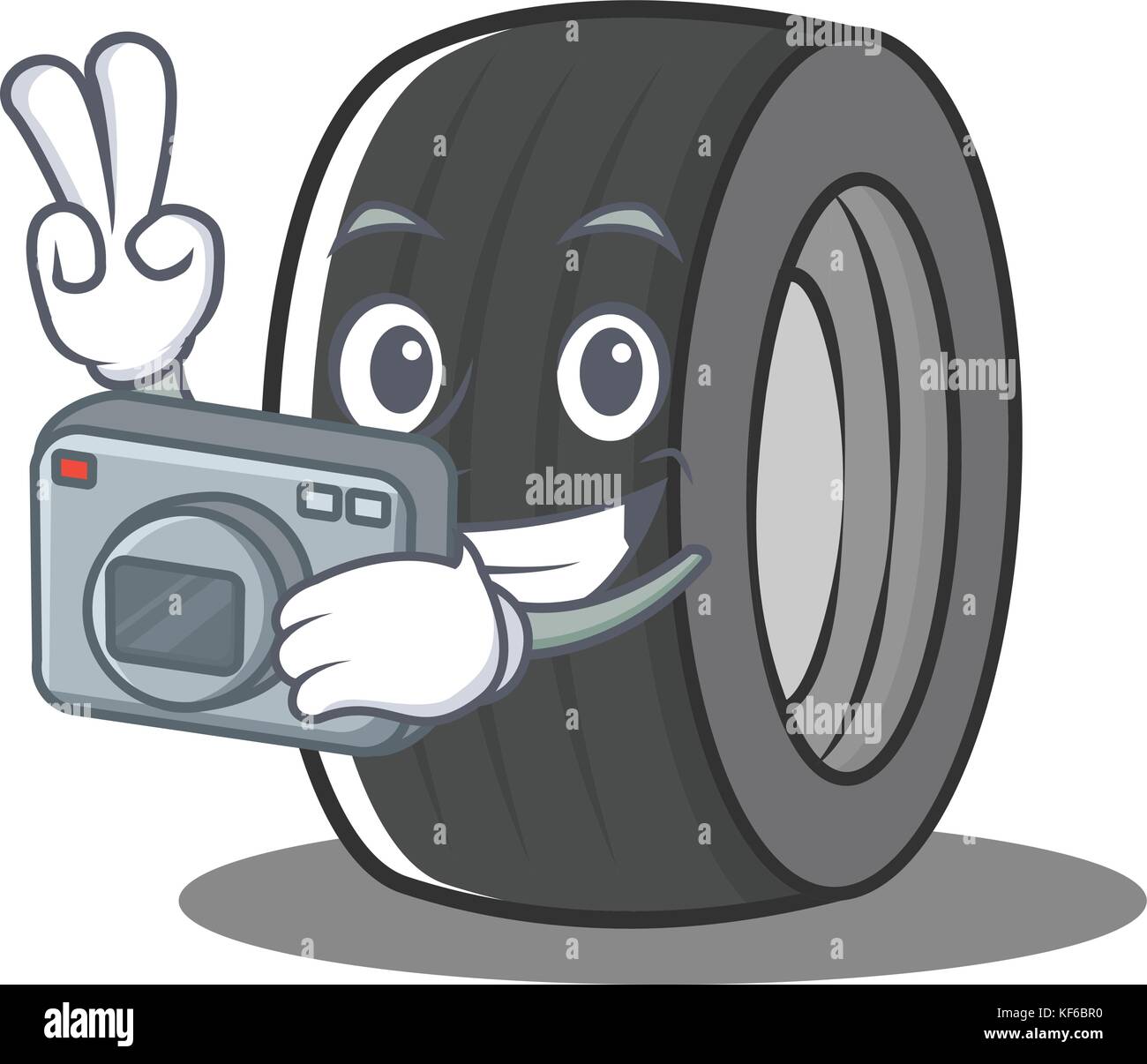 Photography tire character cartoon style Stock Vector Image & Art - Alamy