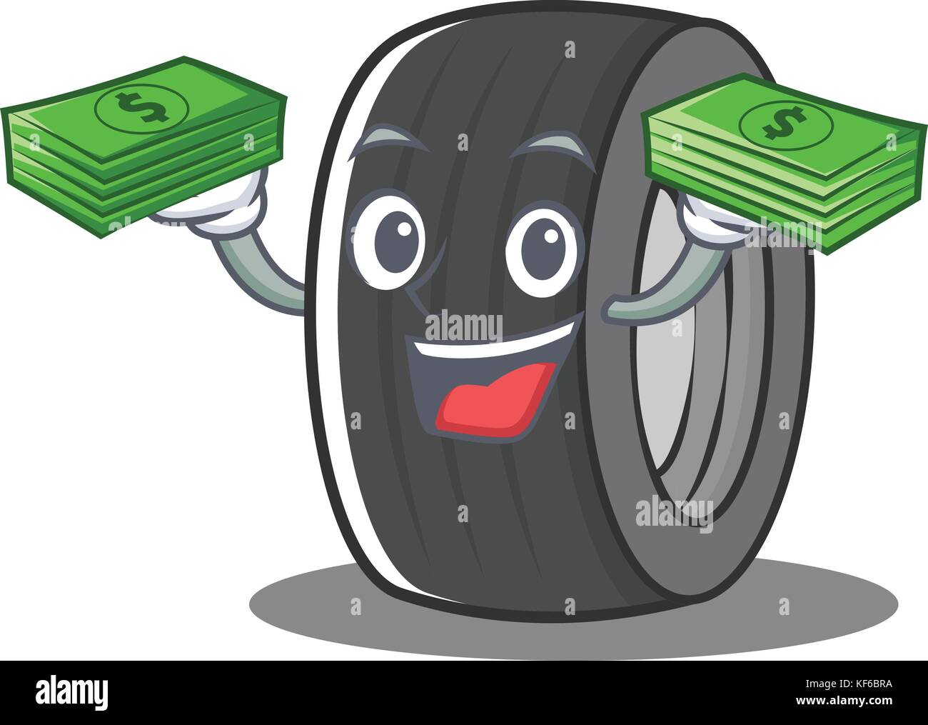 With money tire character cartoon style Stock Vector Image & Art - Alamy