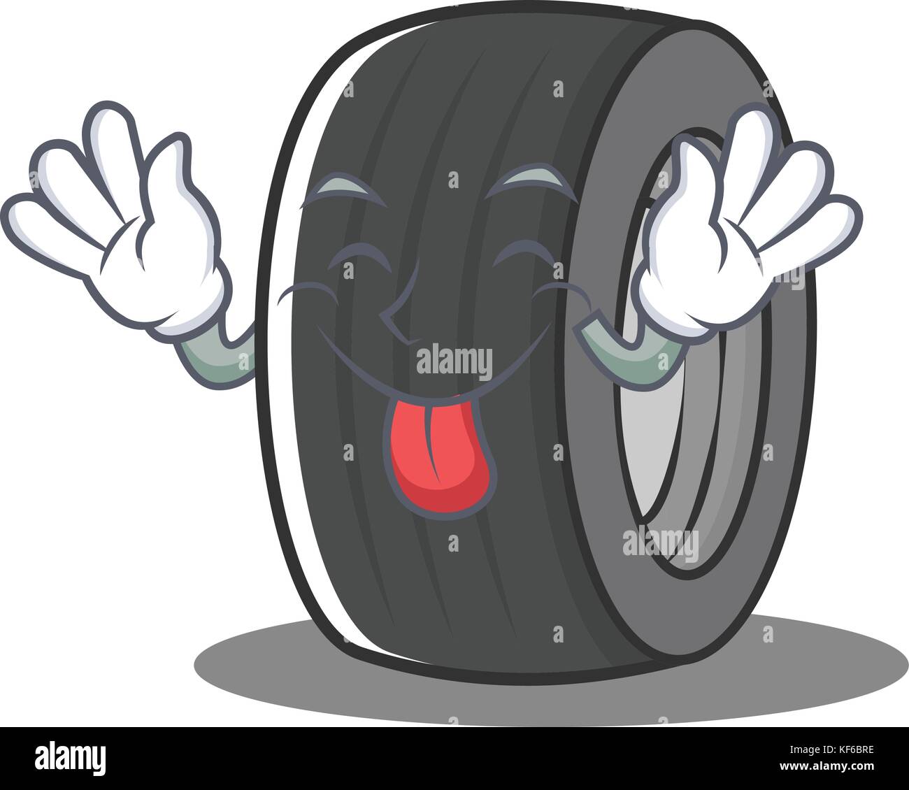 Tongue out tire character cartoon style Stock Vector Image & Art - Alamy
