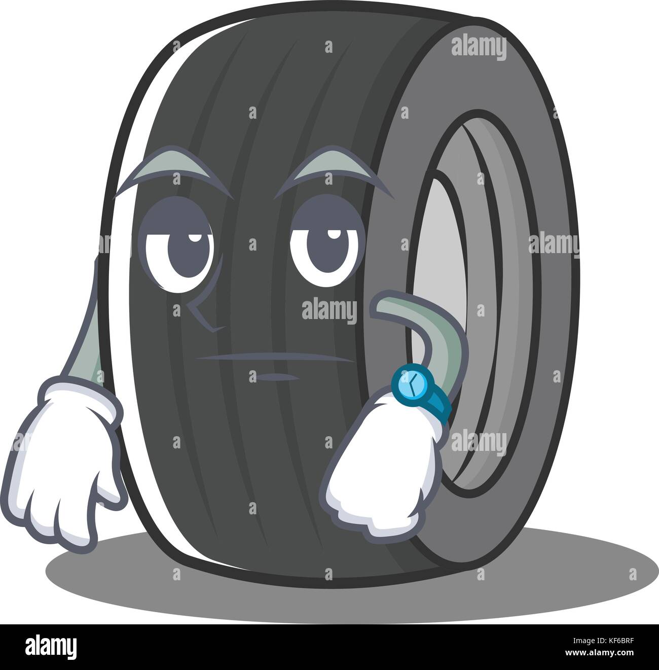 Waiting tire character cartoon style Stock Vector Image & Art - Alamy