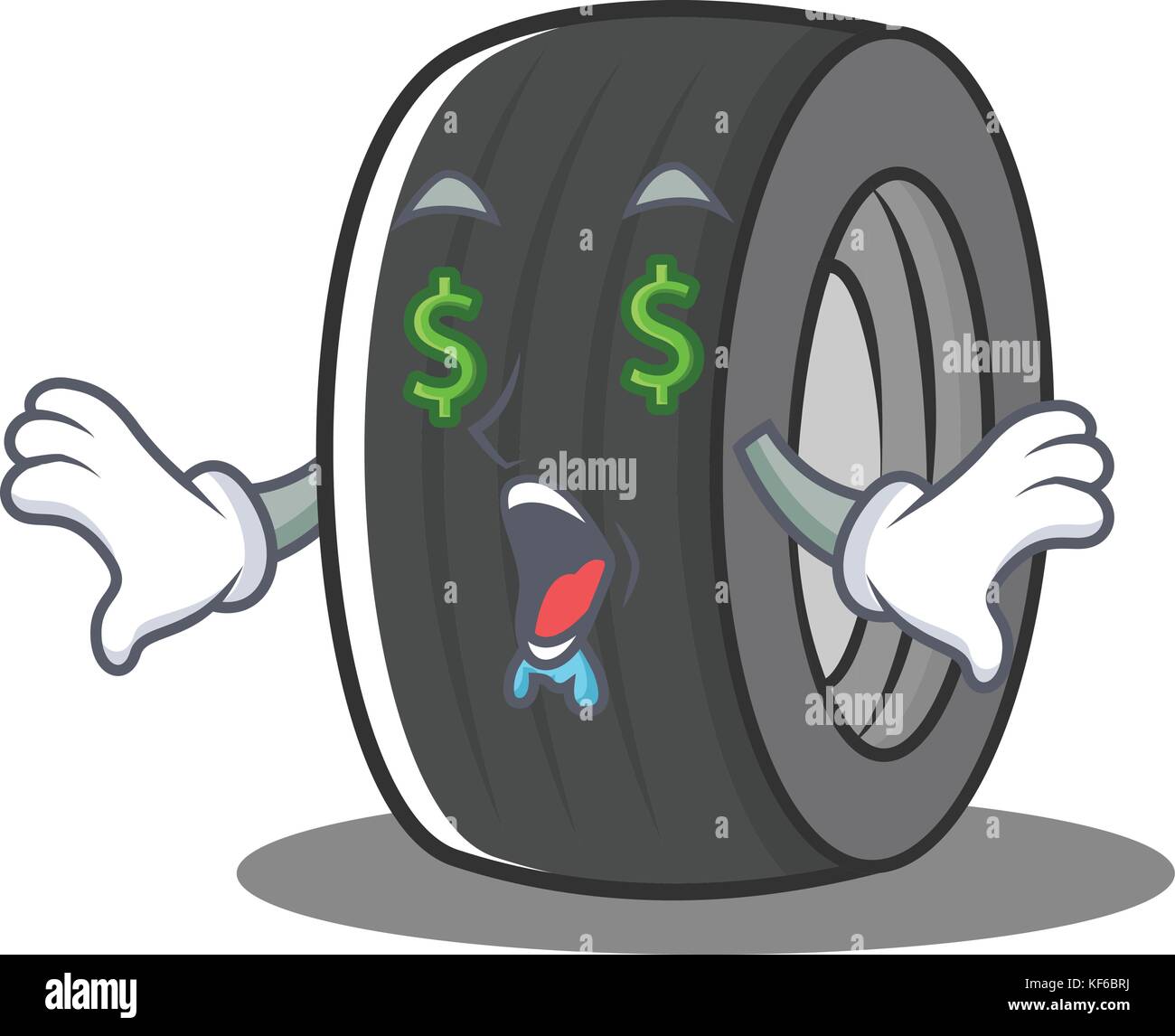 Money eye tire character cartoon style Stock Vector Image & Art - Alamy