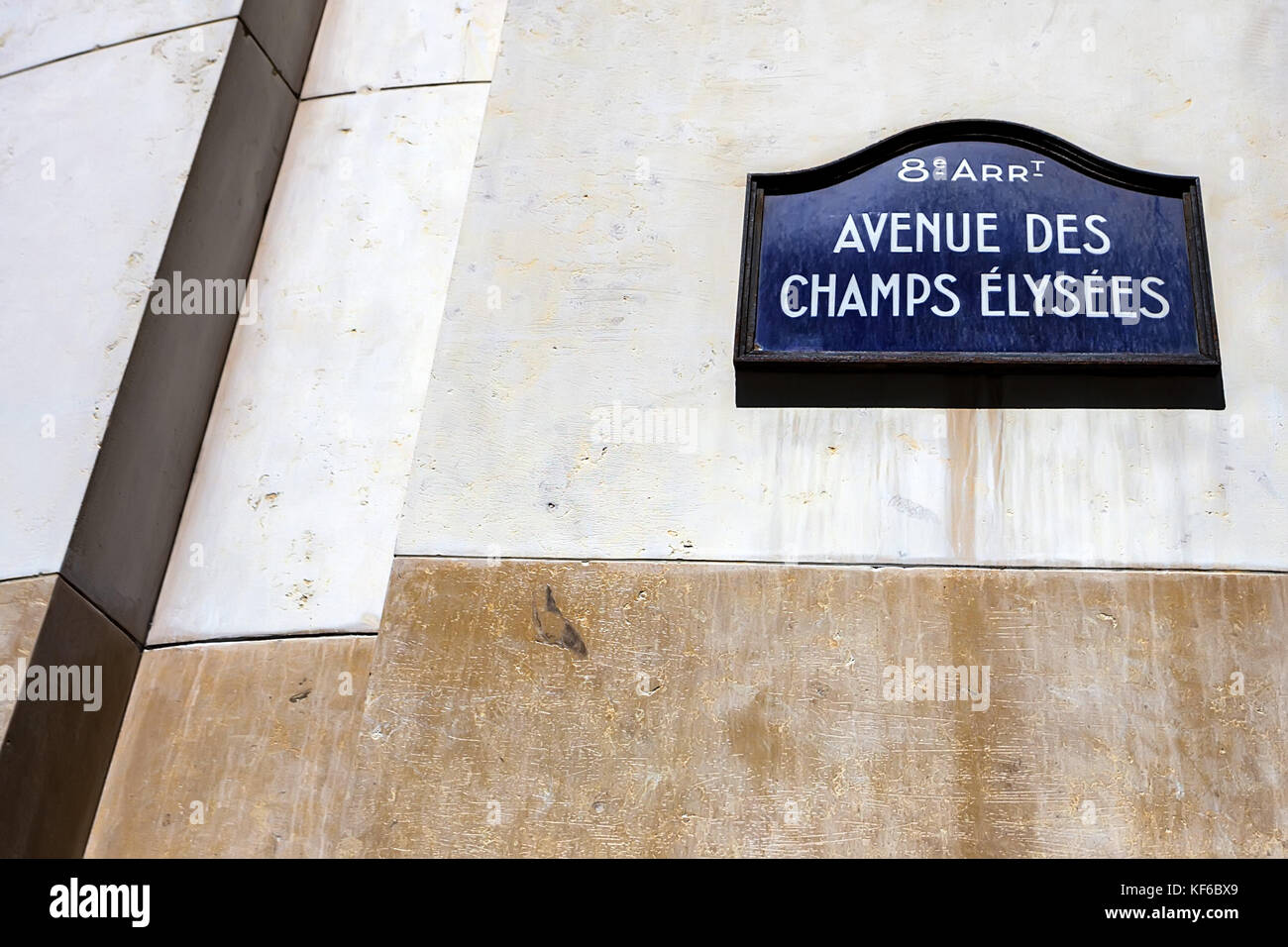 Champs-Elysees street sign Stock Photo - Alamy